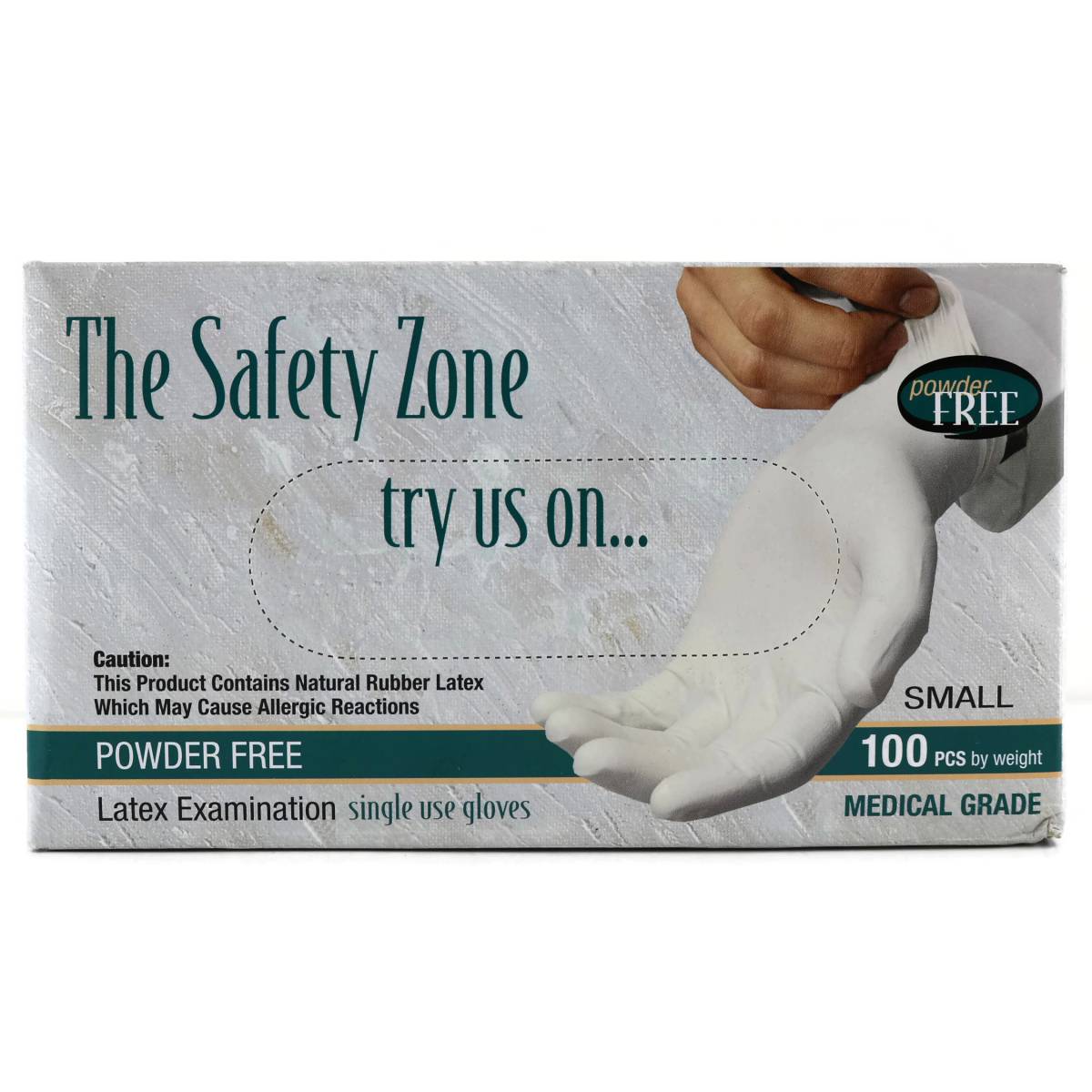 036300S - Zero Powder Latex Gloves, Small, 100 per Box