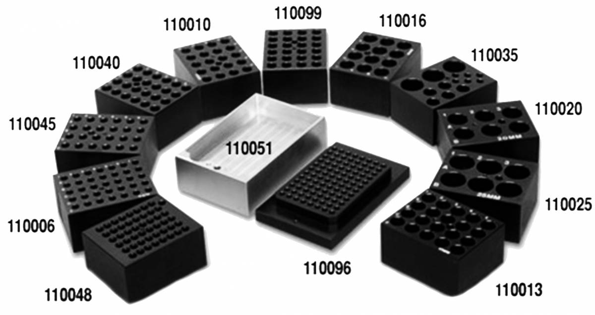 110025 - Heating Block Module for 25mm Test Tubes, 6 Tube Capacity