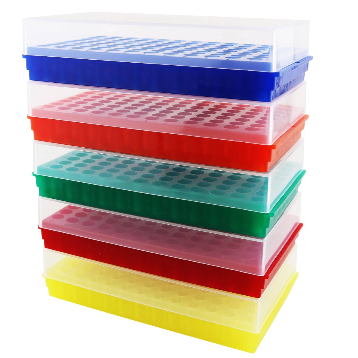145917 - Flipper Micro-Tube Racks, 96 Capacity, Assorted Colors, 5 per Case