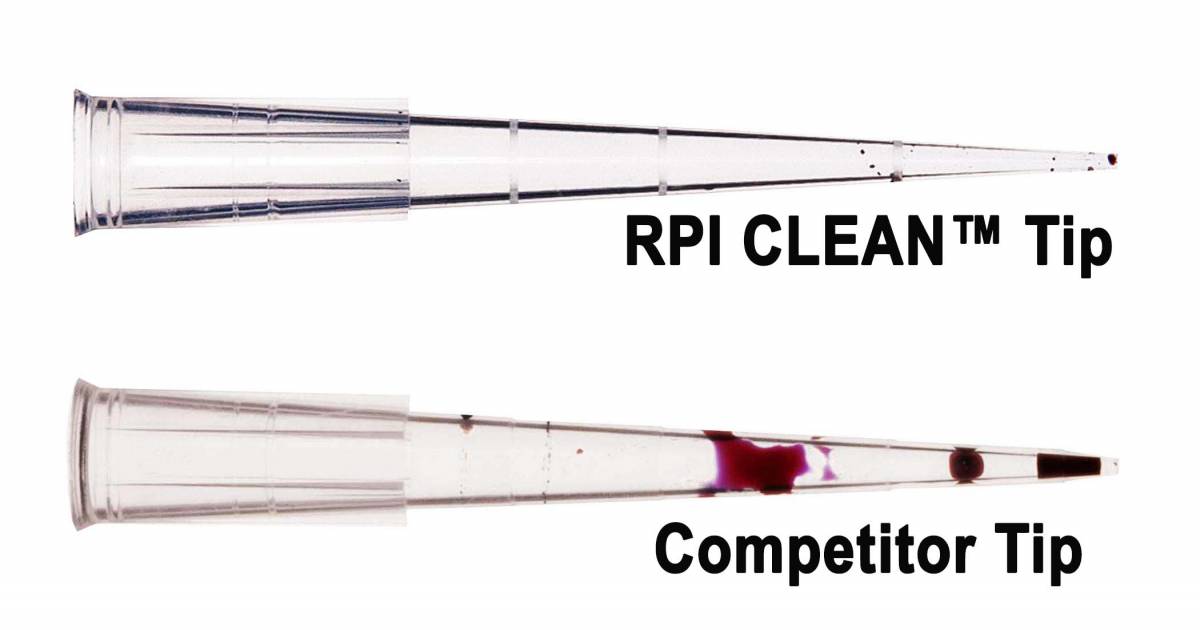 147200 - RPI Clean Low Retention Tips, 10µl, Sterile, Racked, 960 per Case