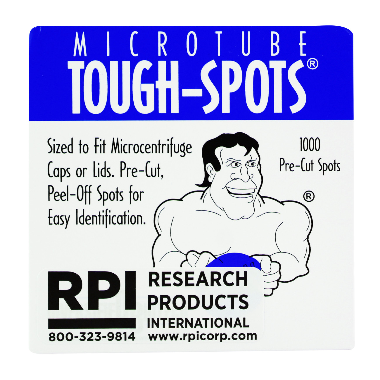 247106B - Tough-Spots, 3/8 Inch Diameter for 0.5-2.0ml Tubes, Blue ...