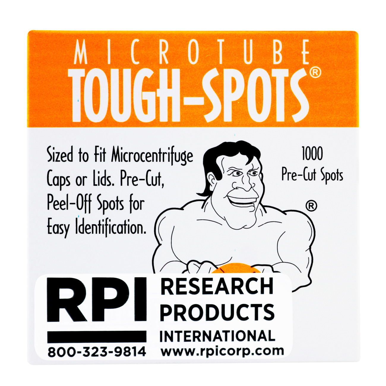 247106O - Tough-Spots, 3/8 Inch Diameter for 0.5-2.0ml Tubes, Orange ...