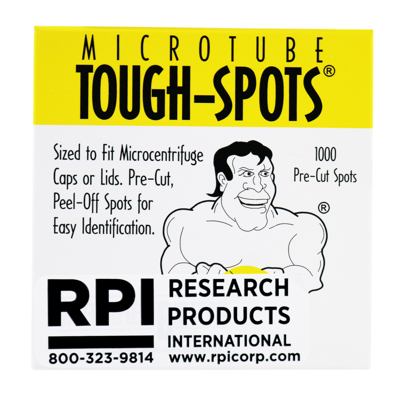 247106Y - Tough-Spots, 3/8 Inch Diameter for 0.5-2.0ml Tubes, Yellow ...