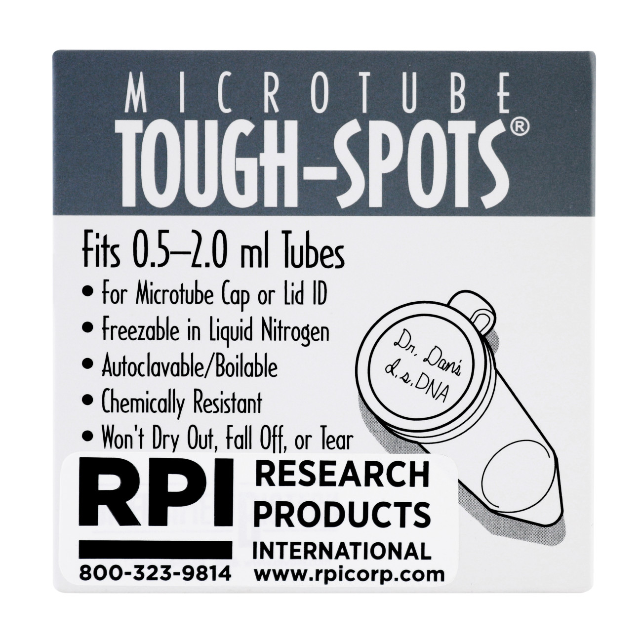 247106 - Tough-Spots, 3/8 Inch Diameter for 0.5-2.0ml Tubes, White ...