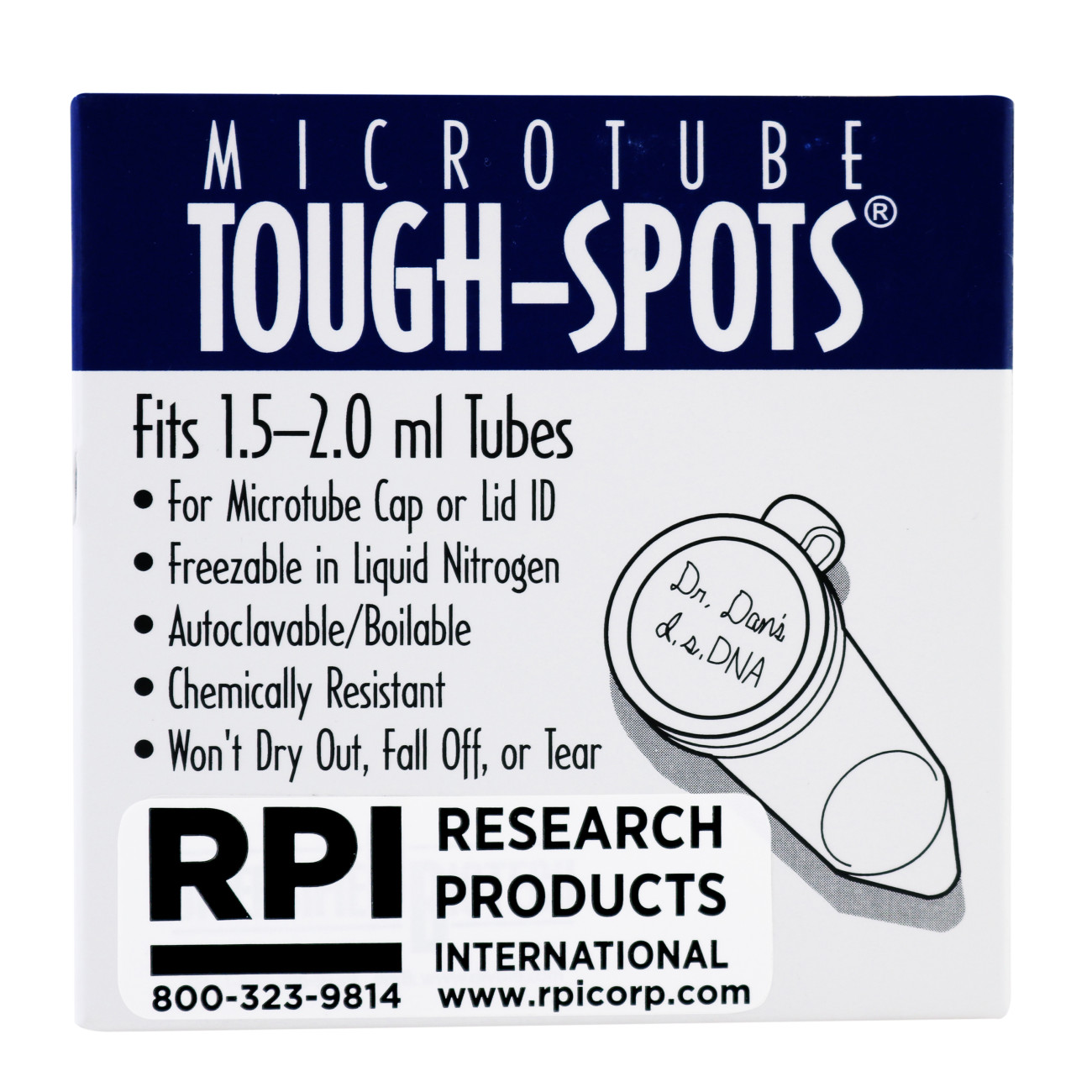 247129 - Tough-Spots, 1/2 Inch Diameter for 1.5-2.0ml Tubes, White ...