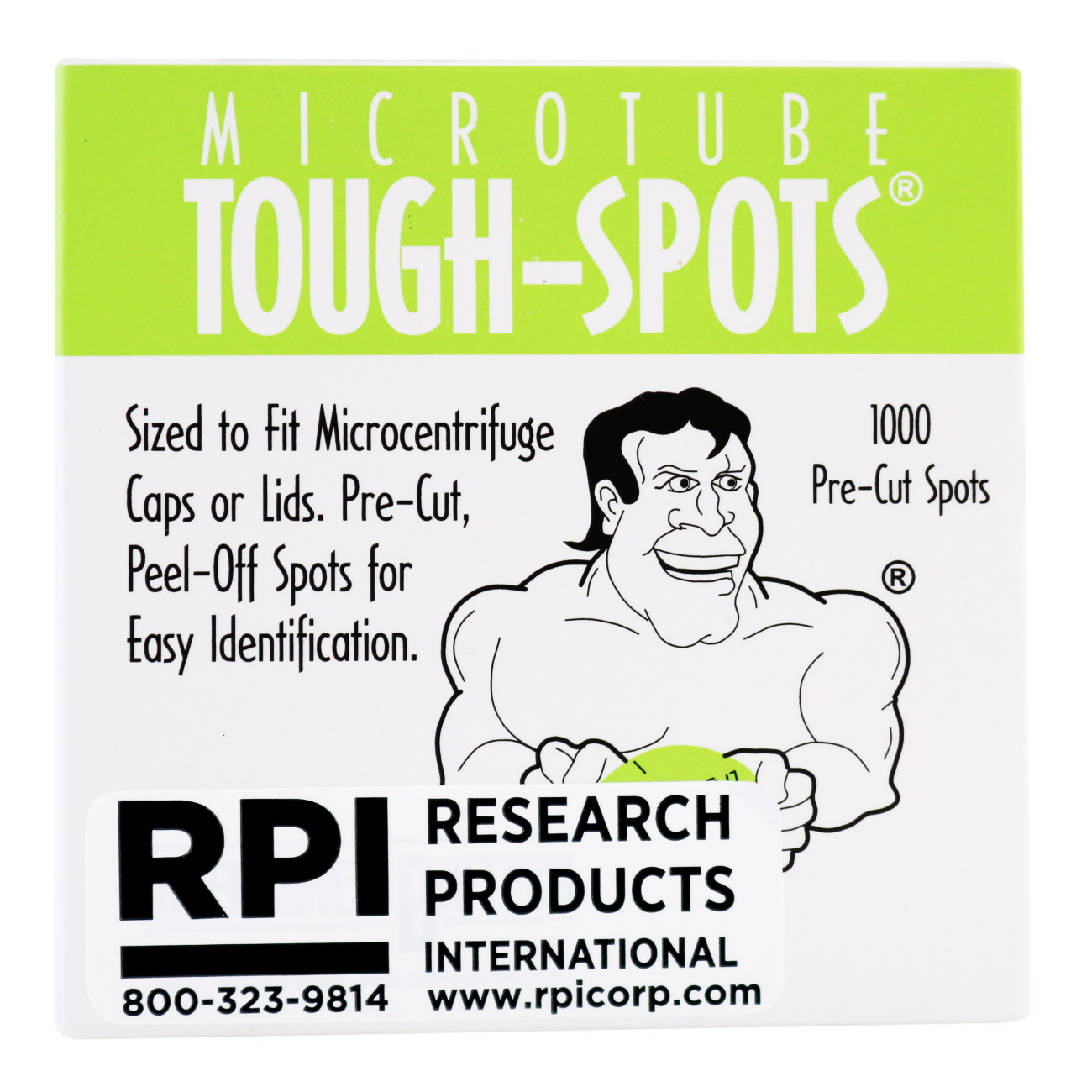 247129G - Tough-Spots, 1/2 Inch Diameter for 1.5-2.0ml Tubes, Green ...