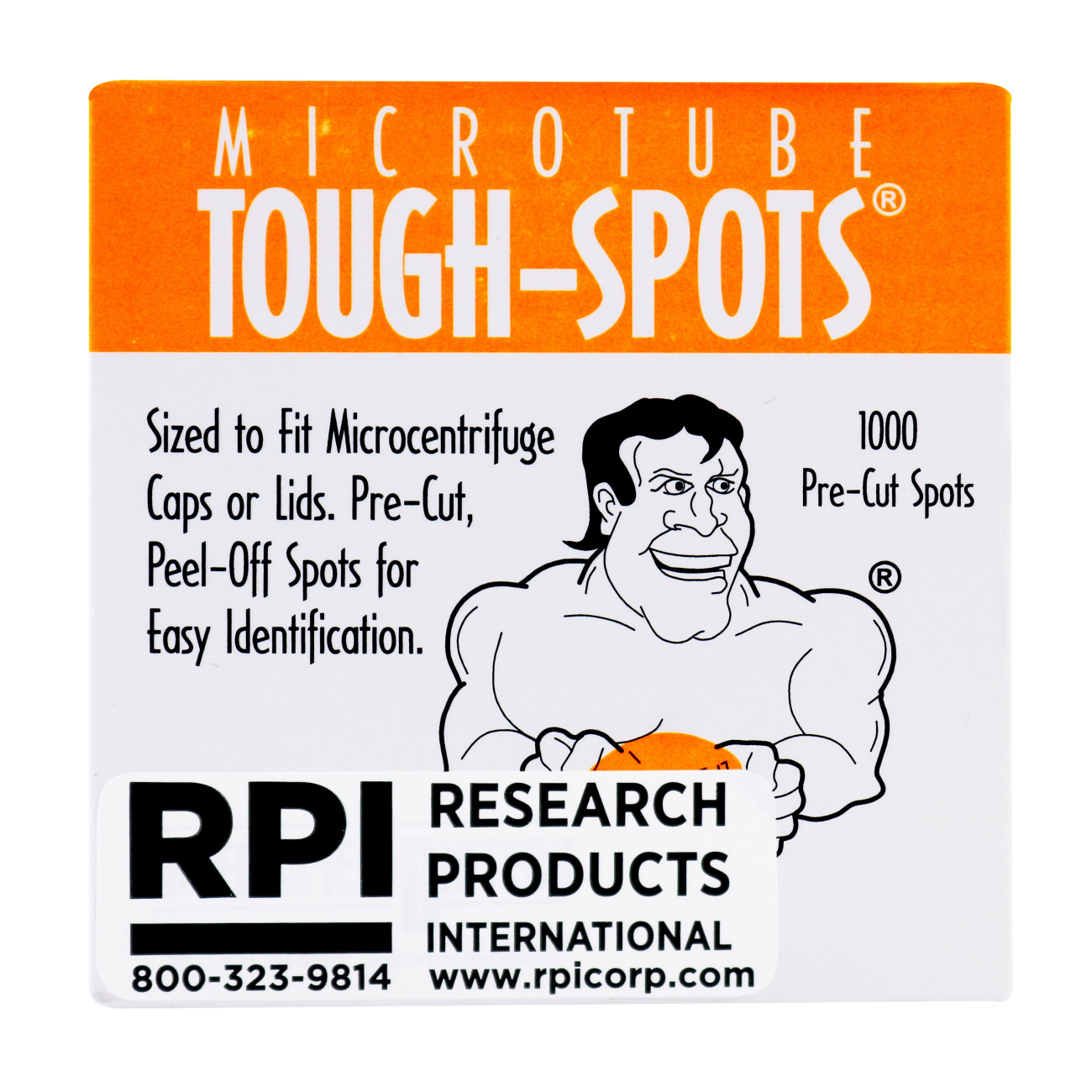 247129O - Tough-Spots, 1/2 Inch Diameter for 1.5-2.0ml Tubes, Orange ...