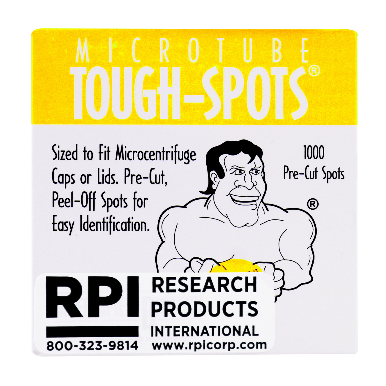 247129Y - Tough-Spots, 1/2 Inch Diameter for 1.5-2.0ml Tubes, Yellow ...