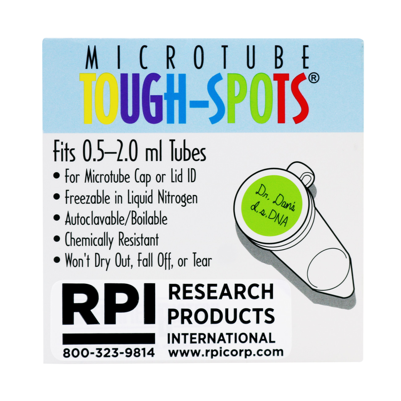 247161 - Tough-Spots Multi-Roll, 3/8" Diameter, White, 5 Labels Across ...