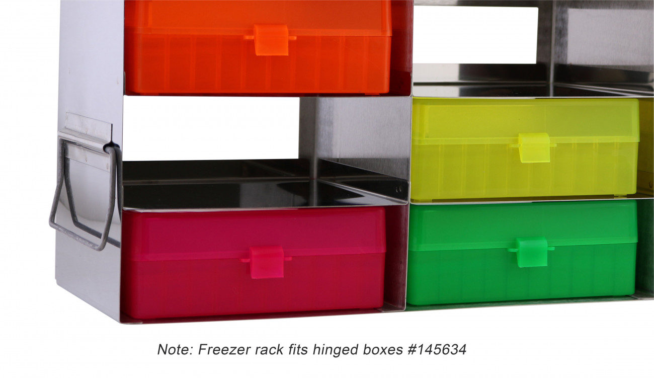 247567 - Upright Freezer Rack for Hinged Lid Boxes, 100 Cell Plastic ...