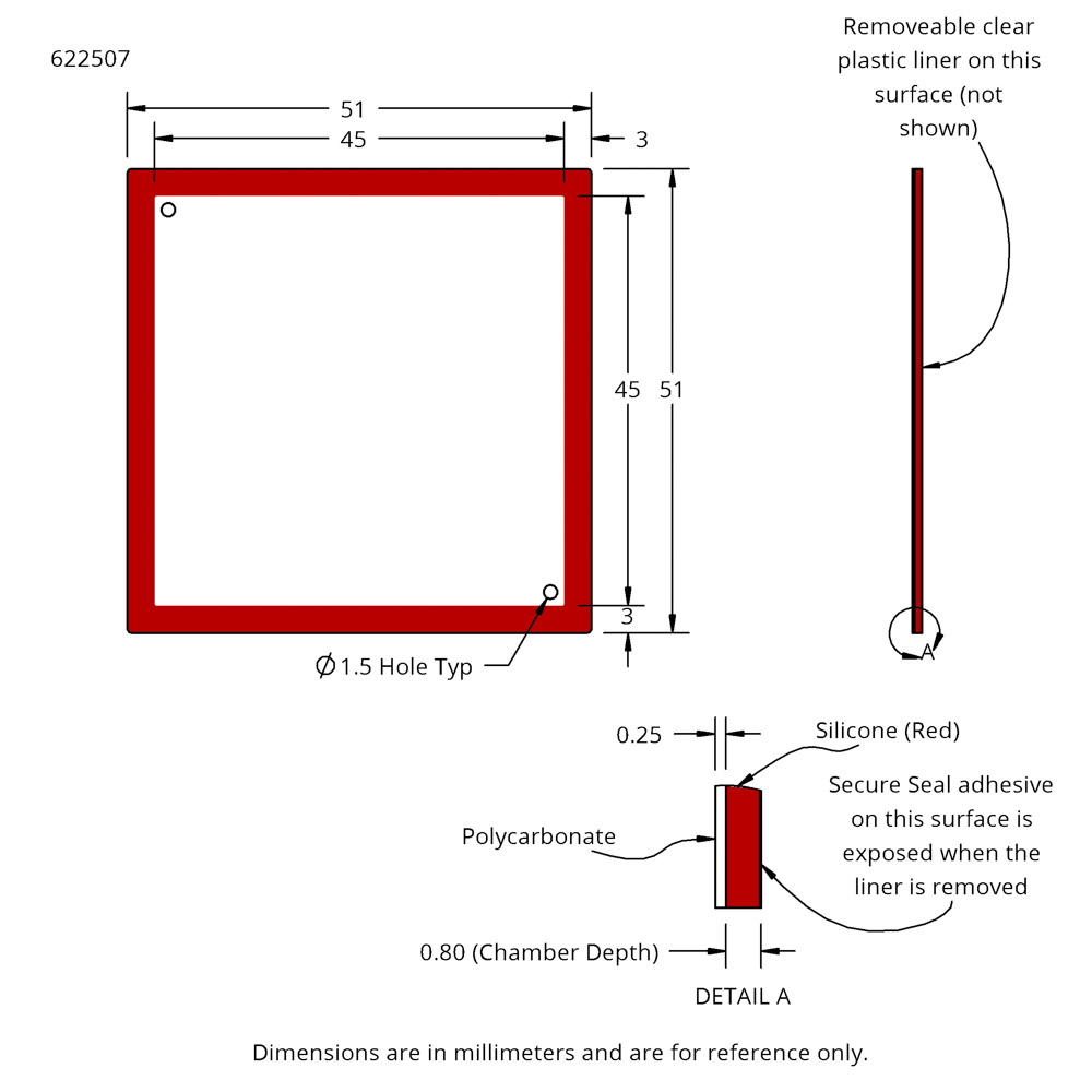 248871 - Secure-Seal Hybridization Chambers, Inside Dimensions 45 x ...