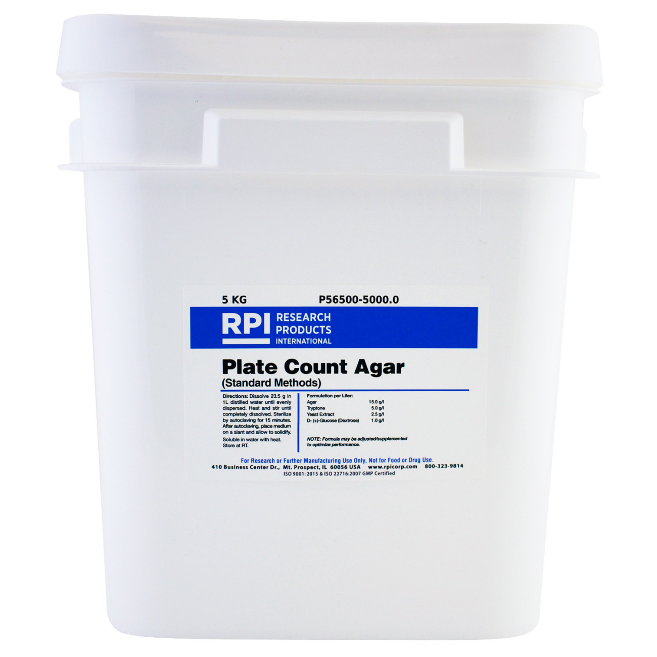 P56500-5000.0 - Plate Count Agar (Standard Methods), 5 Kilograms
