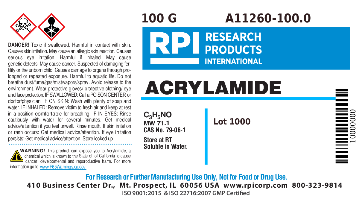 A11260-100.0 - Acrylamide, 100 Grams