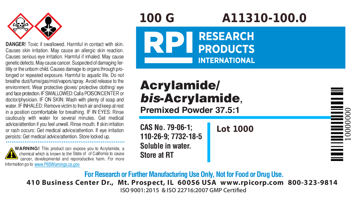 A11310-100.0 - Acrylamide/bis-Acrylamide, Premixed Powder 37.5:1 Ratio ...