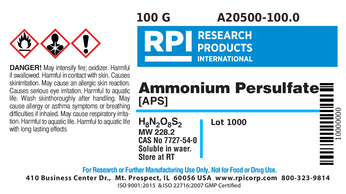 A20500-100.0 - Ammonium Persulfate [APS], 100 Grams