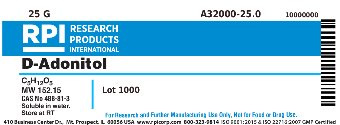 A32000-25.0 - Adonitol [Ribitol] [Adonite], 25 Grams