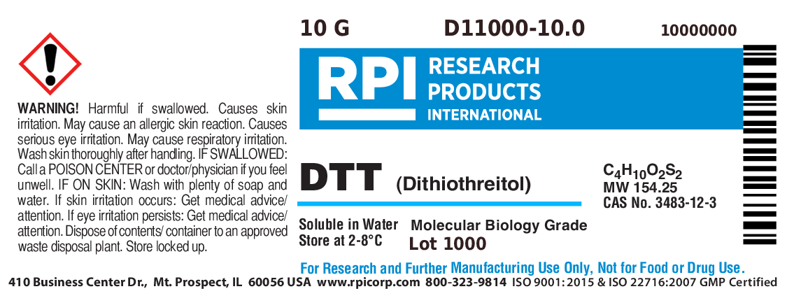 D11000-10.0 - DTT [DL-Dithiothreitol] (Cleland's Reagent)], 10 Grams
