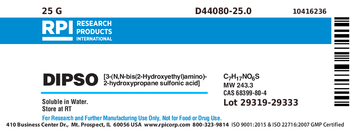 D44080-25.0 - DIPSO [3-(N,N-Bis(2-Hydroxyethyl)amino)-2-hydroxypropane ...