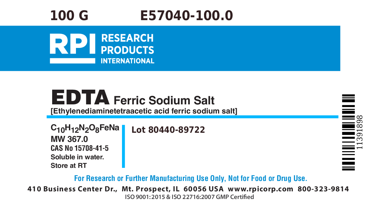 E57040-100.0 - EDTA Ferric Sodium Salt [Ethylenediaminetetraacetic acid ferric sodium salt], 100 ...