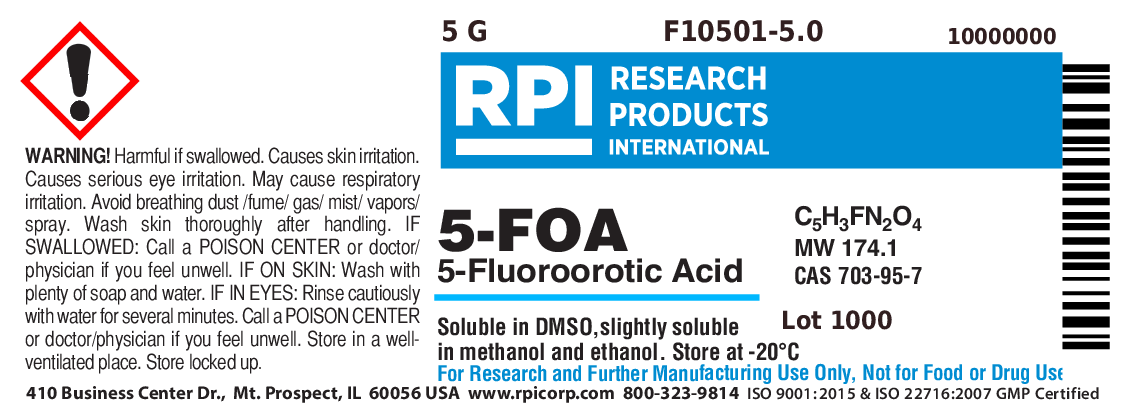 F10501-5.0 - 5-FOA [5-Fluoroorotic acid], 5 Grams