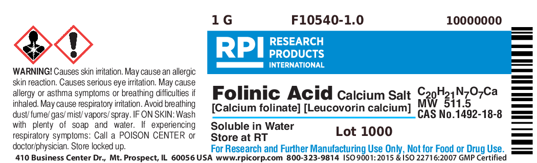 F10540-1.0 - Folinic Acid Calcium Salt [Calcium folinate] [Leucovorin ...