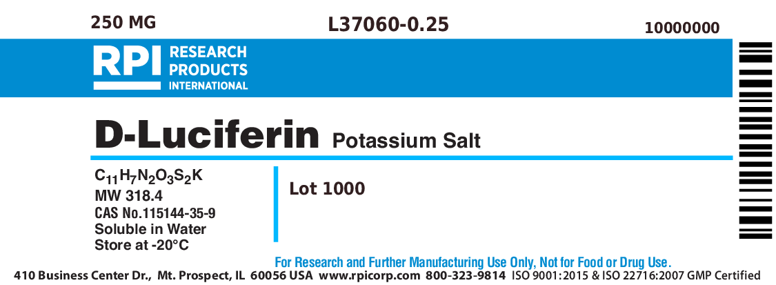 L37060-0.25 - D-Luciferin Potassium Salt [4,5-Dihydro-2-(6-hydroxy-2 ...