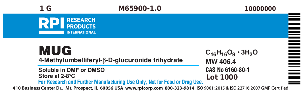 M65900-1.0 - MUG [4-Methylumbelliferyl-β-D-glucuronide Trihydrate], 1 Gram