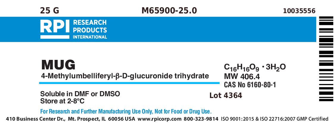 M65900-25.0 - MUG [4-Methylumbelliferyl-β-D-glucuronide Trihydrate], 25 ...