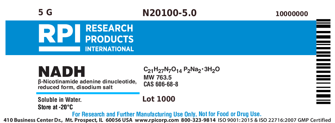 N20100-5.0 - NADH [B-Nicotinamide adenine dinucleotide, reduced form ...
