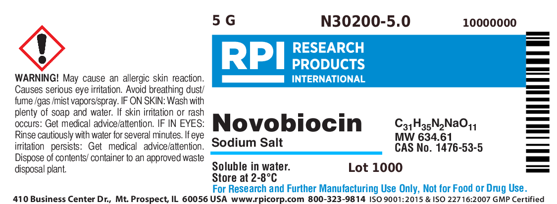 N30200-5.0 - Novobiocin Sodium Salt, 5 Grams