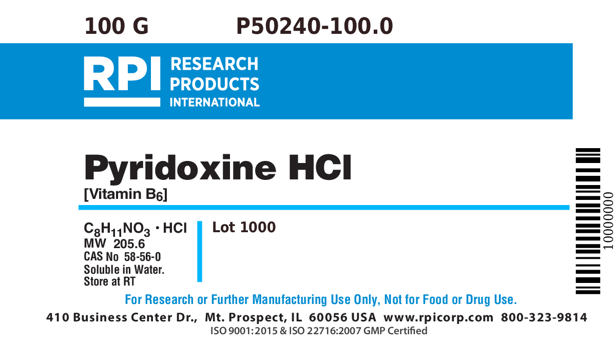 P50240-100.0 - Pyridoxine Hydrochloride [Vitamin B6], 100 Grams