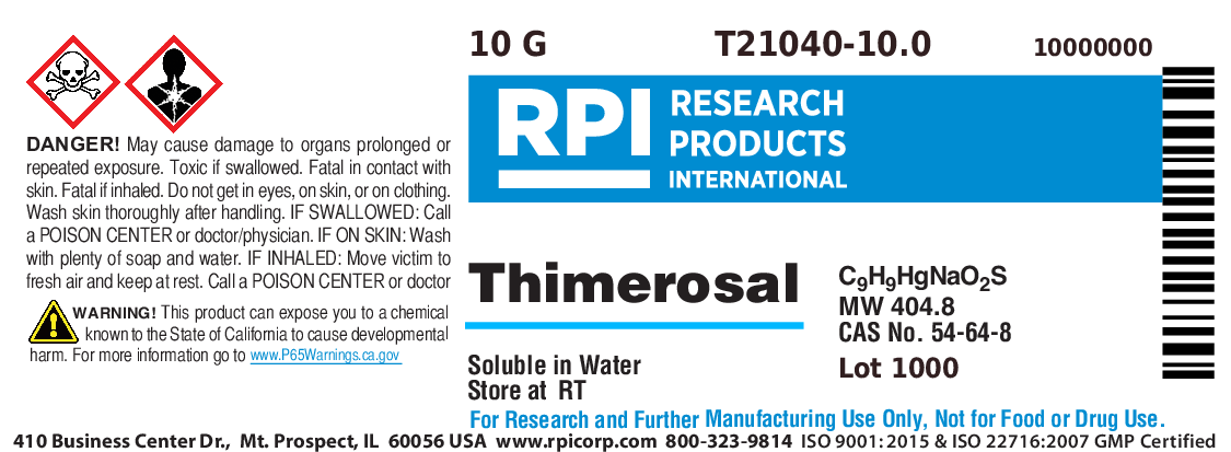 T21040-10.0 - Thimerosal, 10 Grams