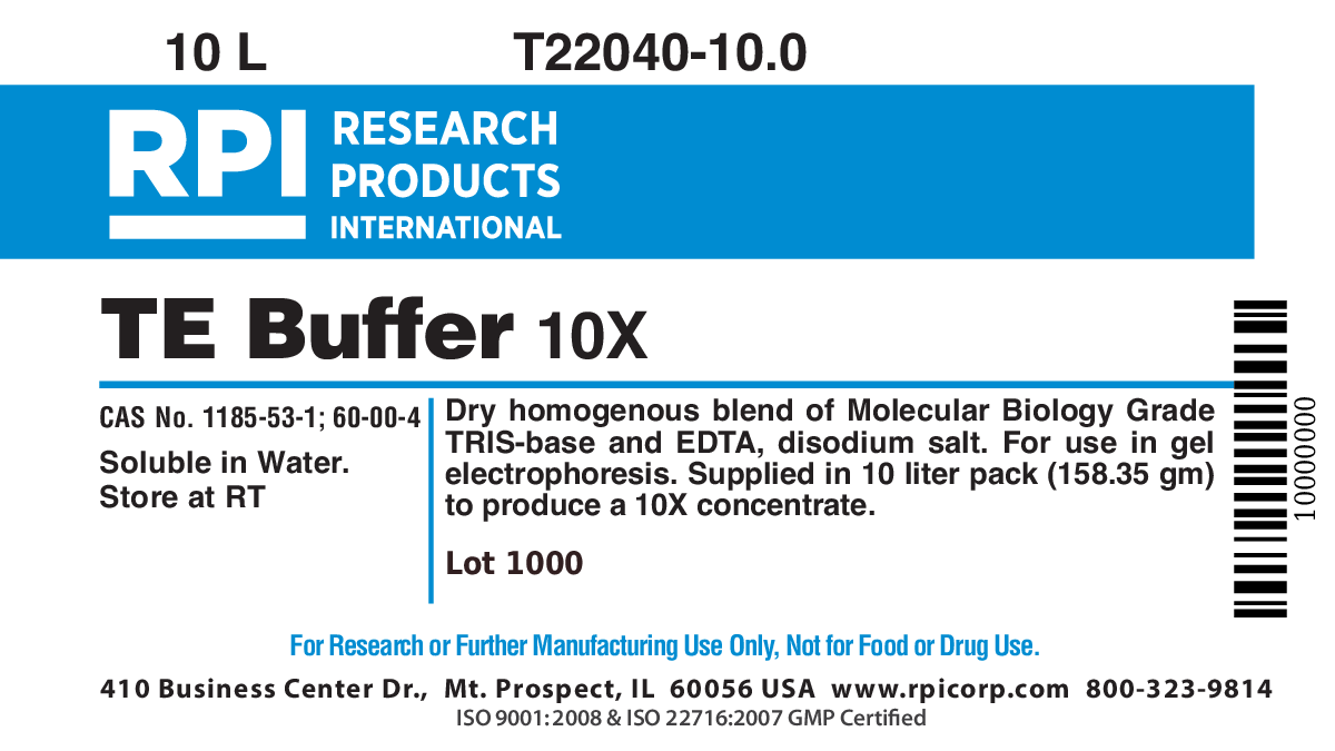 T22040-10.0 - TE Buffer, 10X Powder, 158.35 Grams of Powder, Makes 10 ...