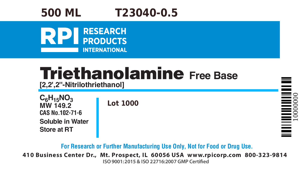 T23040-0.5 - Triethanolamine, Free Base [2,2',2"-Nitrilothriethanol ...