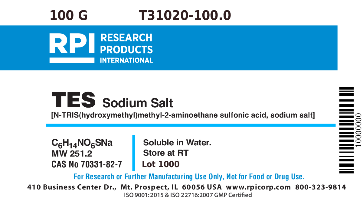 T31020-100.0 - TES, Sodium Salt, [2-Tris(hydroxymethyl) methyl-2-amino ...
