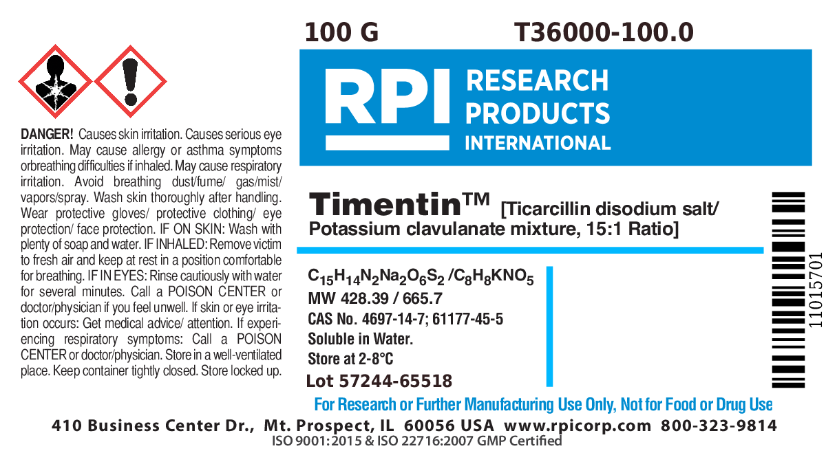 T36000-100.0 - Timentin [Ticarcillin Disodium Salt/Potassium ...