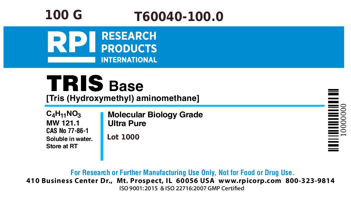 T60040-100.0 - Tris Base Ultra Pure [Tris (Hydroxymethyl) Aminomethane ...