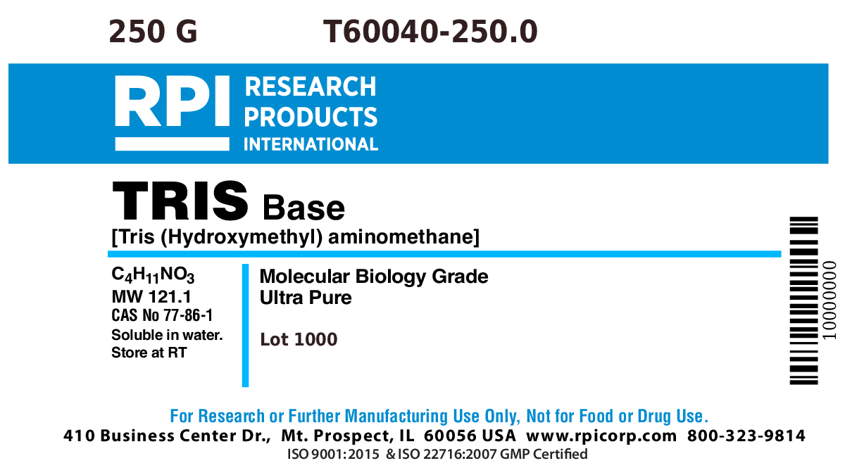 T60040-250.0 - Tris Base Ultra Pure [Tris (Hydroxymethyl) Aminomethane ...