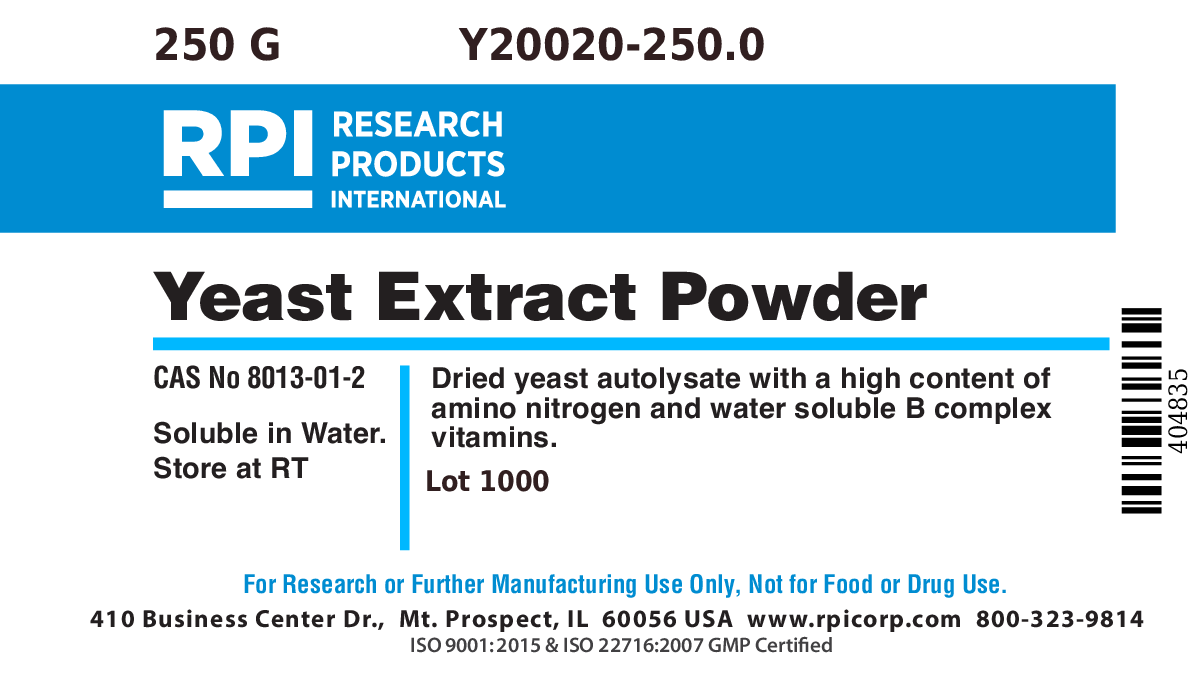 Y20020-250.0 - Yeast Extract, Powder, 250 Grams