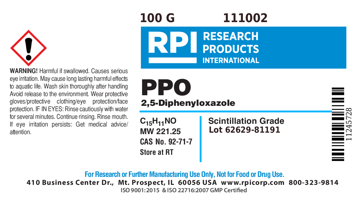 111002 - PPO [2, 5-Diphenyloxazole], Scintillation Grade, 100 Grams