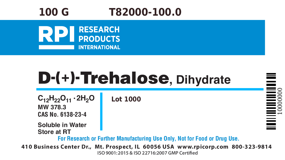 T82000-100.0 - D-(+)-Trehalose Dihydrate, 100 Grams