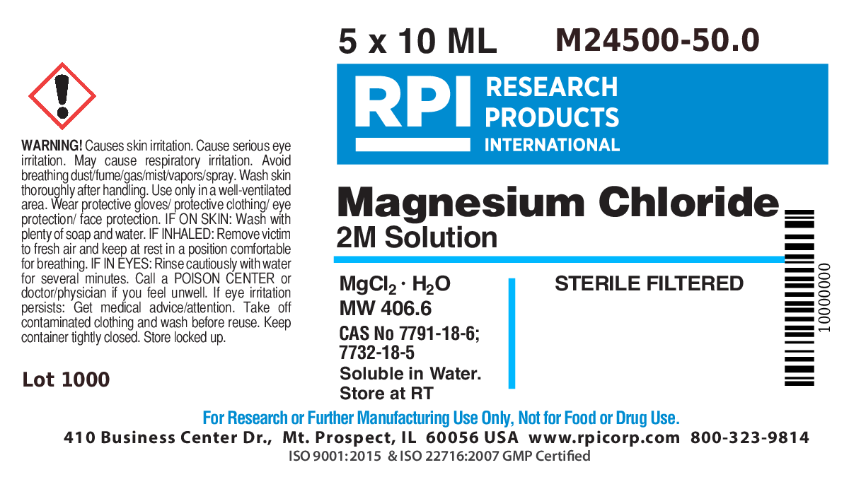 M24500-50.0 - Magnesium Chloride 2M Solution, Packaged 5 x 10 ...