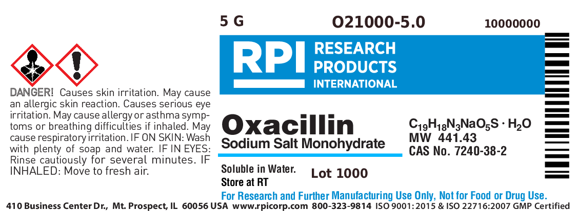 O21000-5.0 - Oxacillin Sodium Salt Monohydrate, 5 Grams