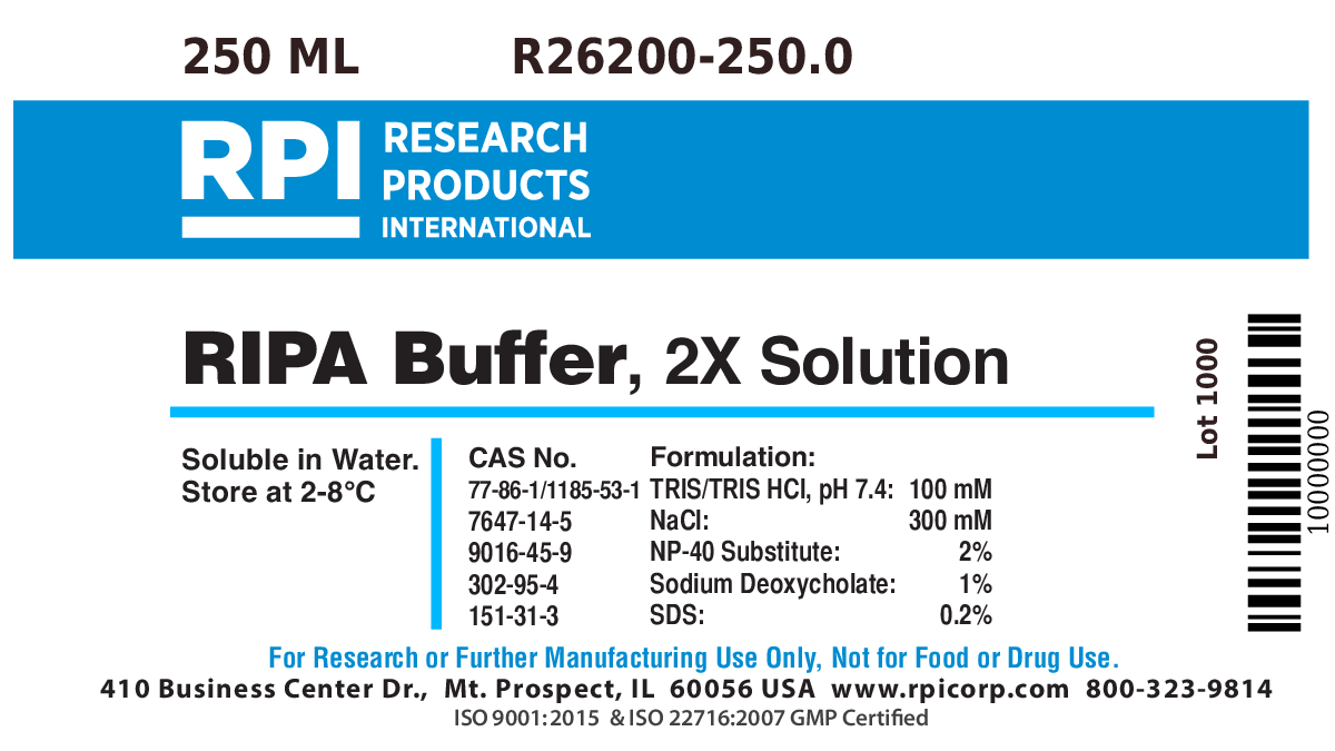 R26200-250.0 - RIPA Buffer 2X Solution, 250 Milliliters