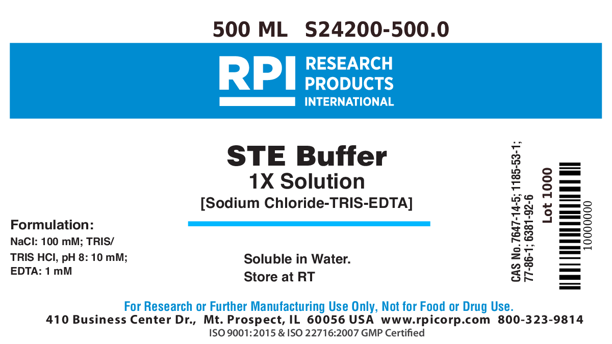 S24200-500.0 - STE Buffer 1X Solution [Sodium Chloride-TRIS-EDTA], 500 ...