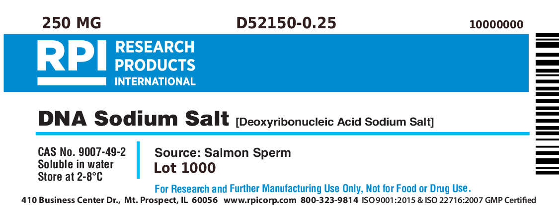 D52150-0.25 - Deoxyribonucleic Acid Sodium Salt [DNA, Sodium Salt from Salmon Sperm], 250 Milligrams