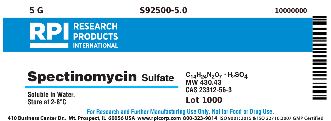 S92500-5.0 - Spectinomycin Sulfate, 5 Grams