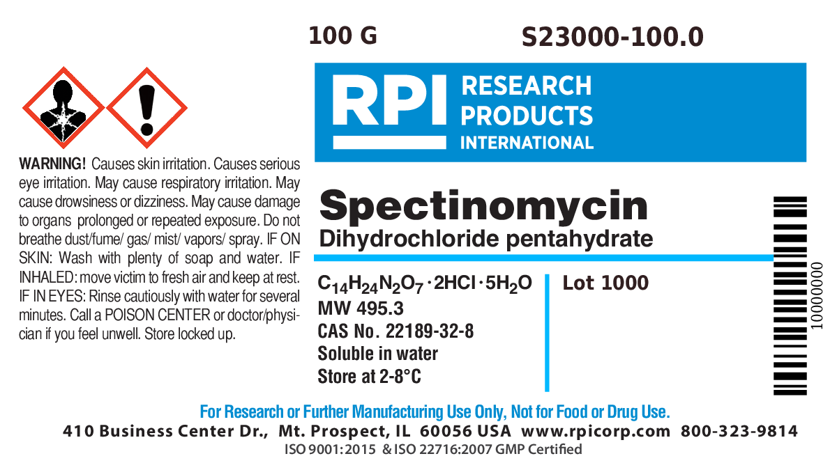 S23000-100.0 - Spectinomycin Dihydrochloride Pentahydrate, 100 Grams