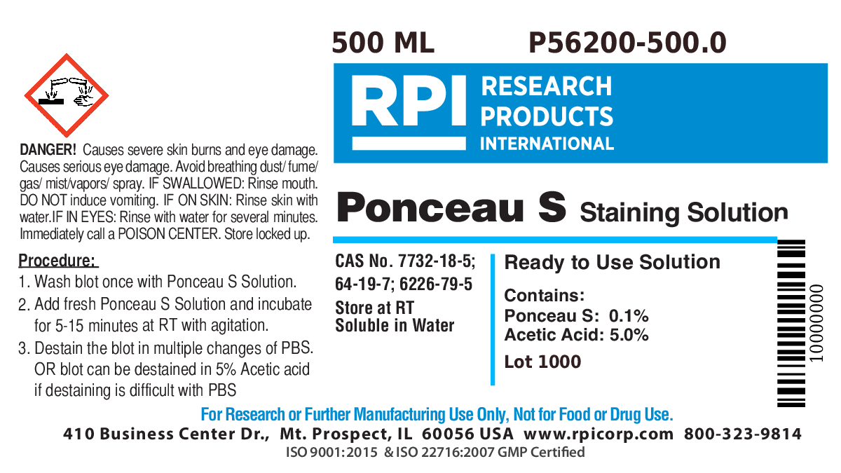P56200-500.0 - Ponceau S Staining Solution, 500 Milliliters