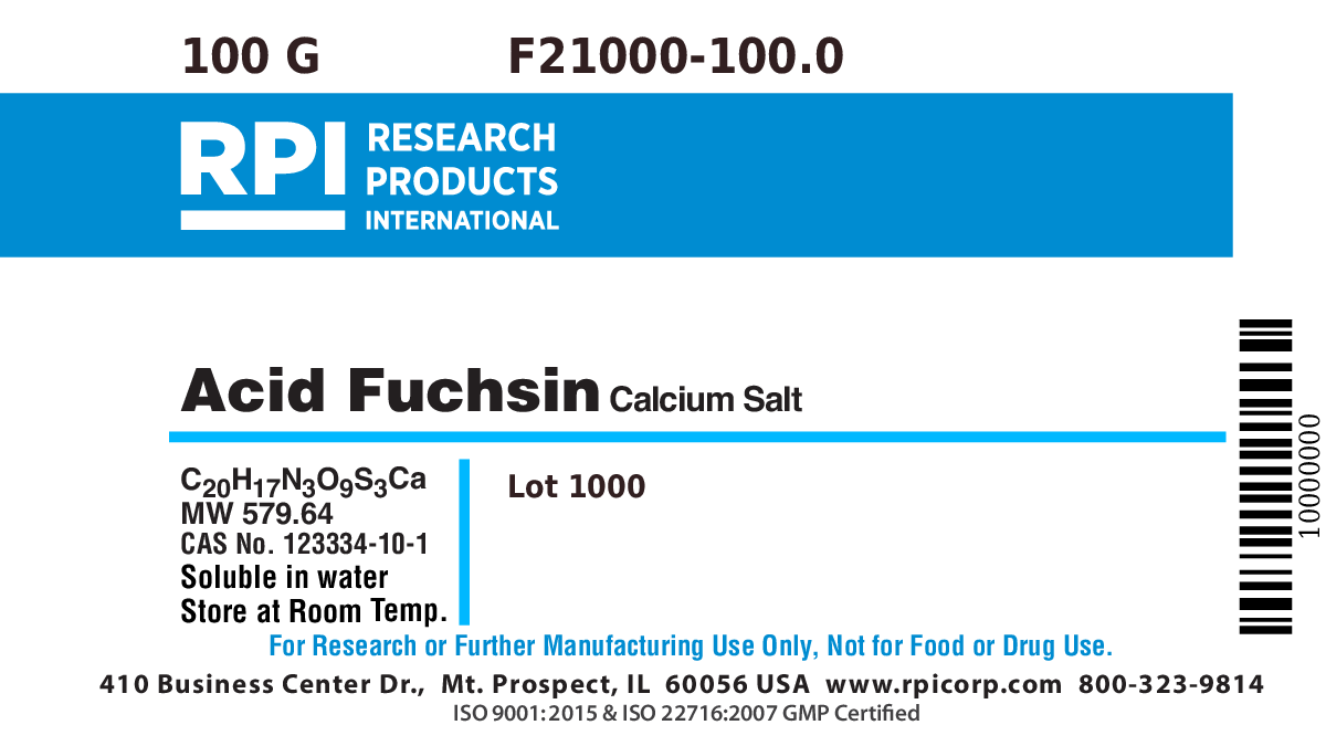 F21000-100.0 - Acid Fuchsin Calcium Salt, 100 Grams